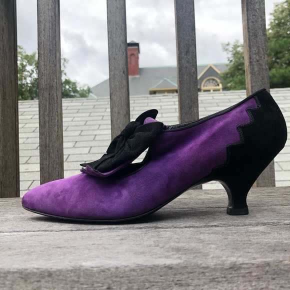Susan Bennis/Warren Edwards | Shoes | Vtg 8s Victorian Purple Suede ...
